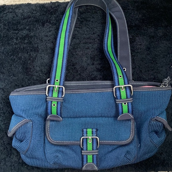 The Sak | Bags | The Sak Blue Woven Satchel Bluegreen Woven Handle ...